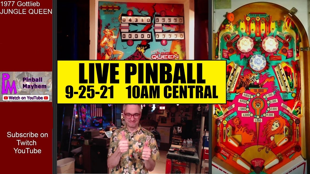 Live Pinball - Welcome to the Jungle - Jungle Queen by Gottlieb 1977 ...