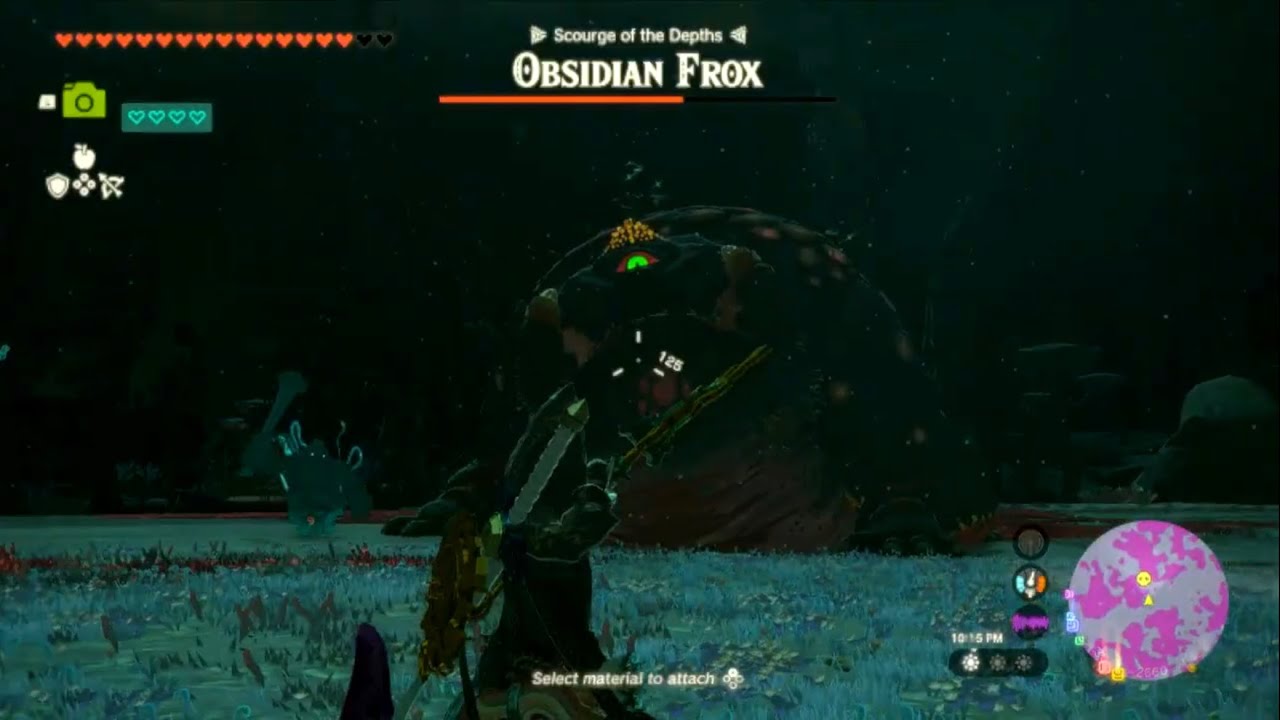 The Legend of Zelda: Tears of the Kingdom - Obsidian Frox Boss Fight ...