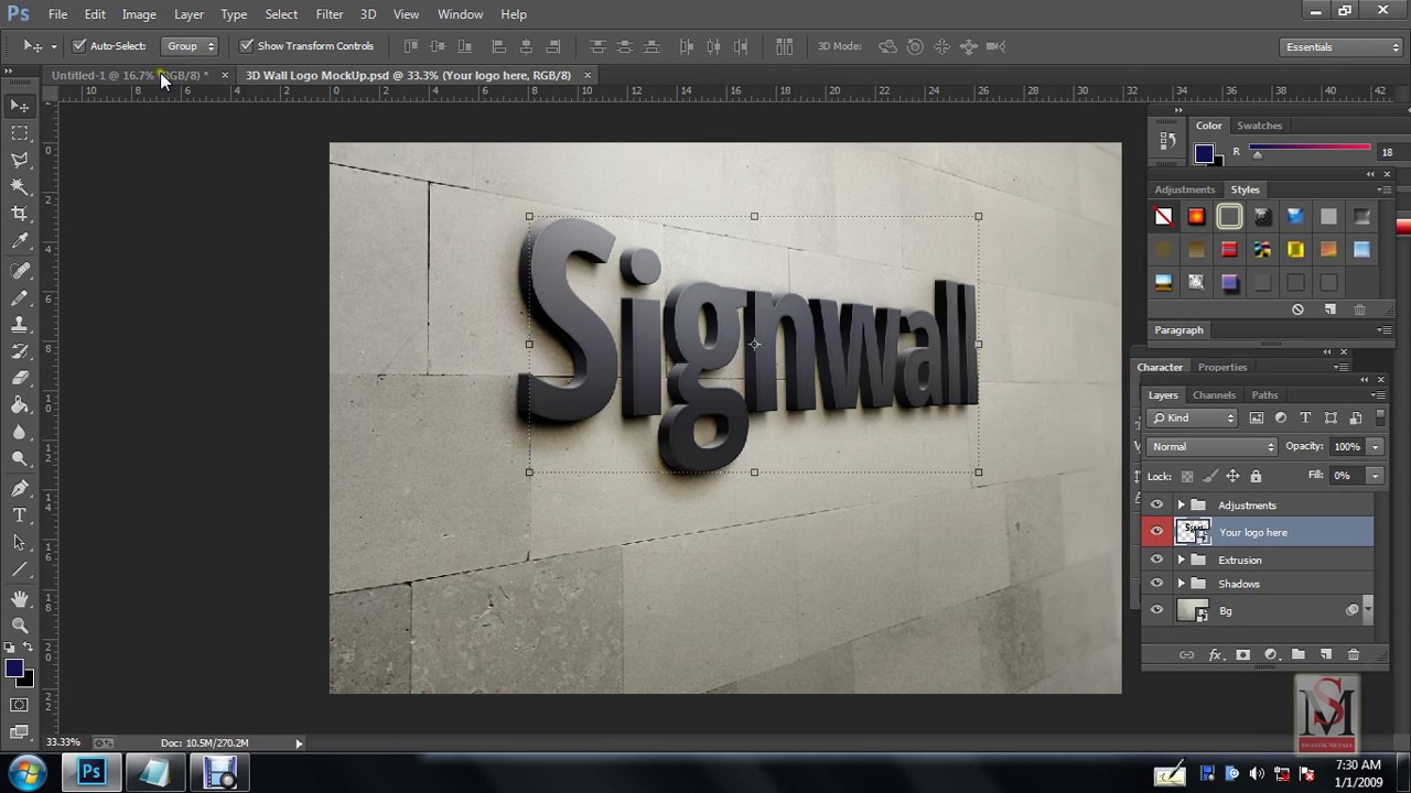 photoshop 3d mockup - YouTube