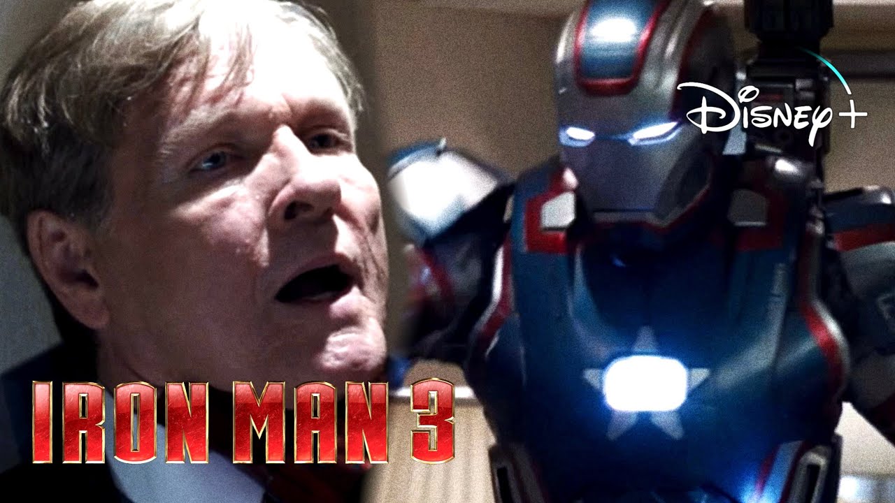 Iron-Man 3 | Iron-Patriot/Eric Savin Attacks The President - Plane ...