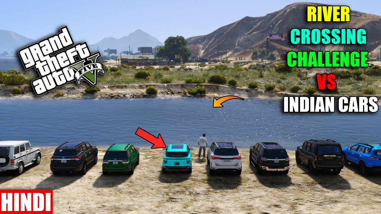 RIVER CROSSING CHALLENGE VS INDIAN CARS | GTA 5 - YouTube