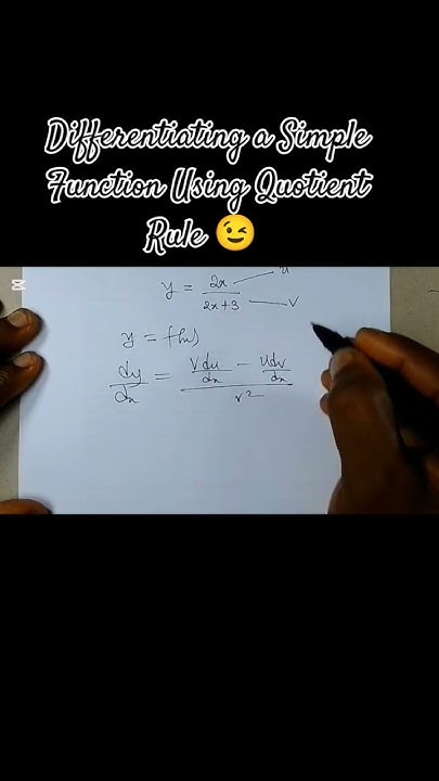 Differentiating a Simple Function Using Quotient Rule #maths #collegesolution #collegecourse ...