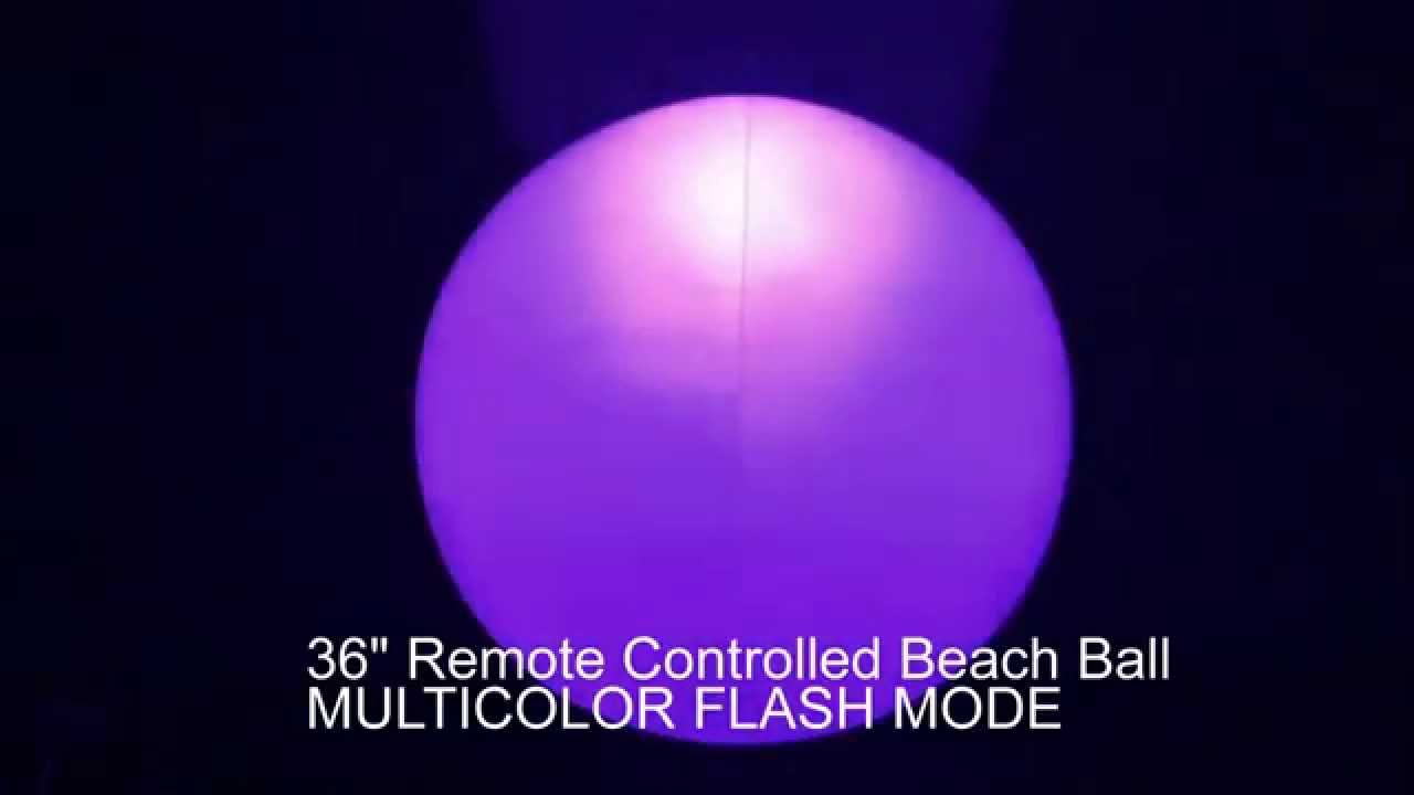 36-Inch Remote Controlled Multicolor Beach Ball - YouTube