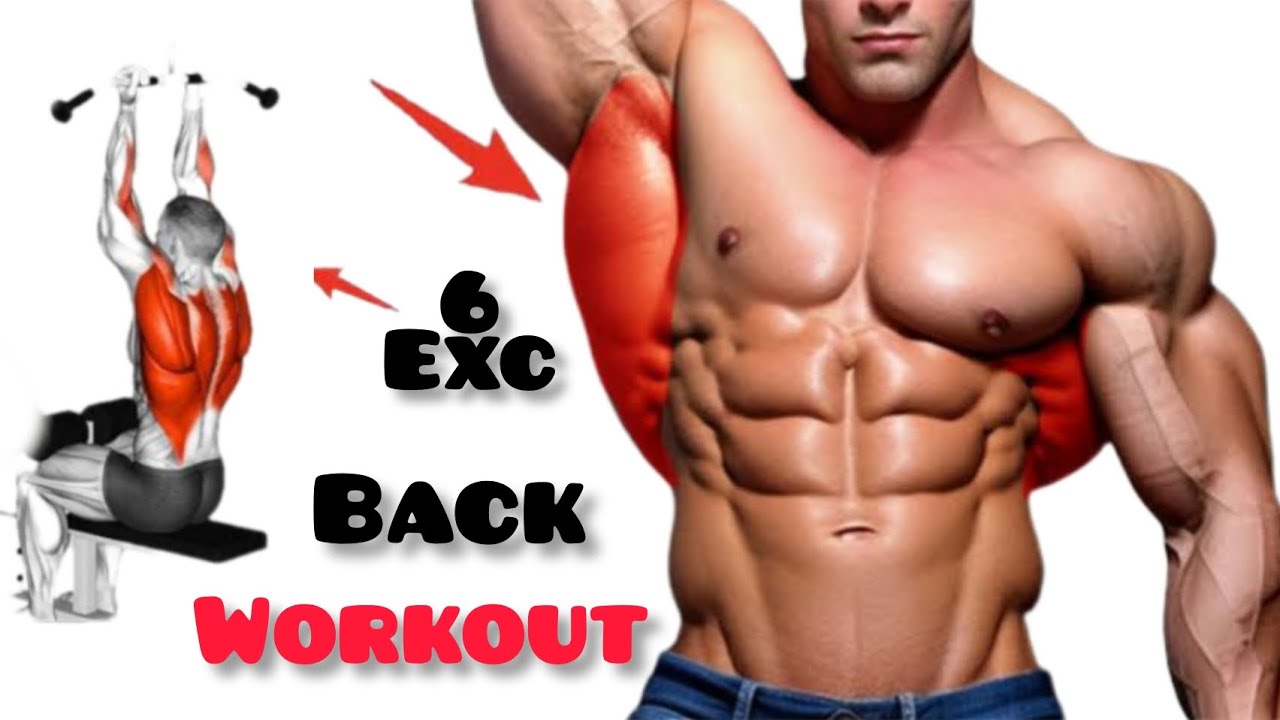 6 HUGE BACK EXCERCISES | BACK WORKOUT AT GYM - YouTube