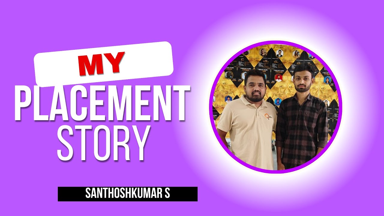 CONGRATULATION Mr. SANTHOSHKUMAR S for getting placed as software developer - YouTube