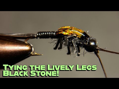 Fly Tying for Salmon and Big Trout Lively Legs Black Stone