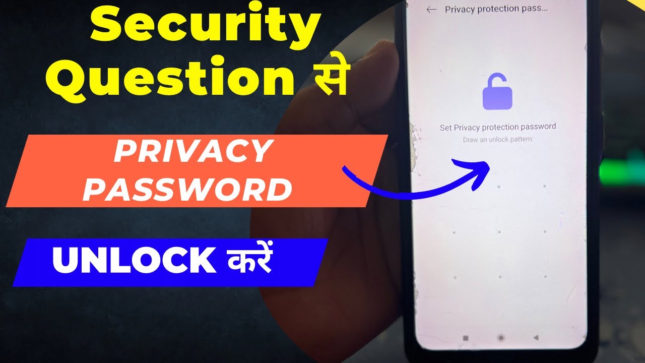 How to Unlock Privacy Protection Password with sequrity question - YouTube