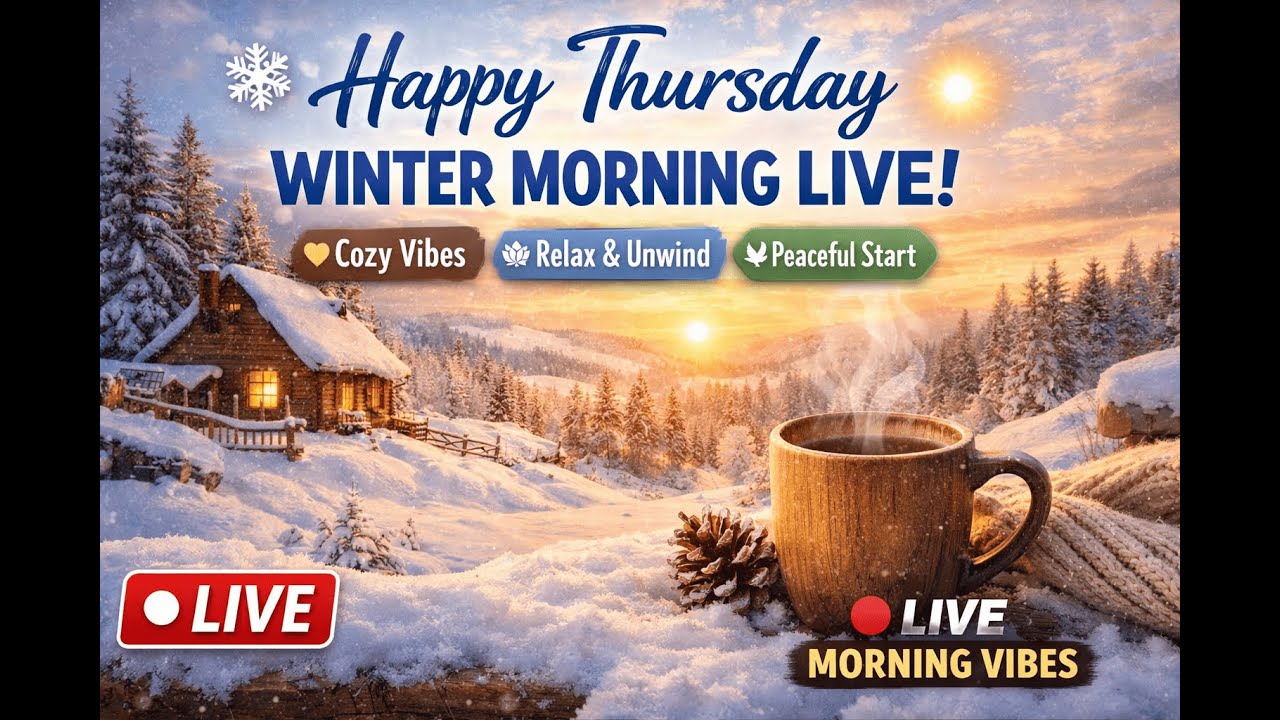 Part 136 : Happy Thursday ️ Winter Morning Live | Cozy Winter Vibes ☕ ...