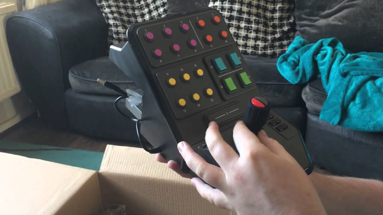 Saitek farming simulator wheel and side panel unboxing - YouTube