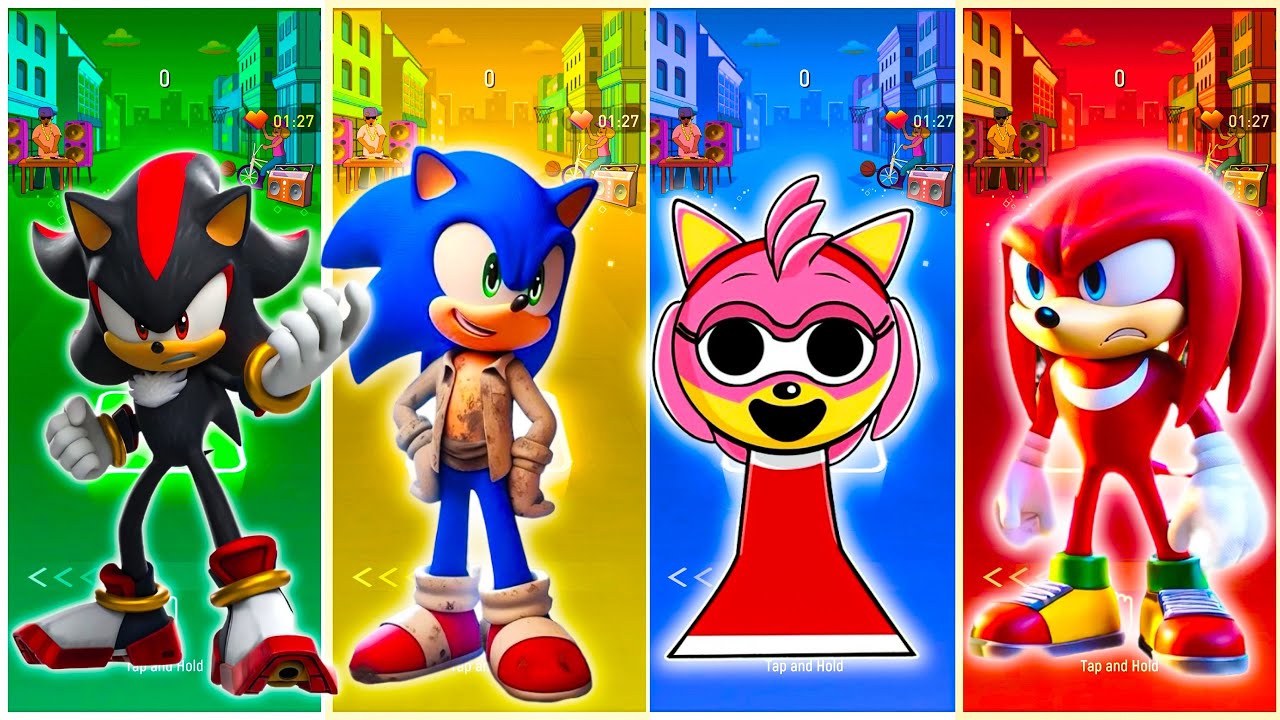 🟢 Sonic 🔵 Shadow 🟡 Amy Rose Sprunki 🔴Shin Sonic Tapes | Coffin Dance ...
