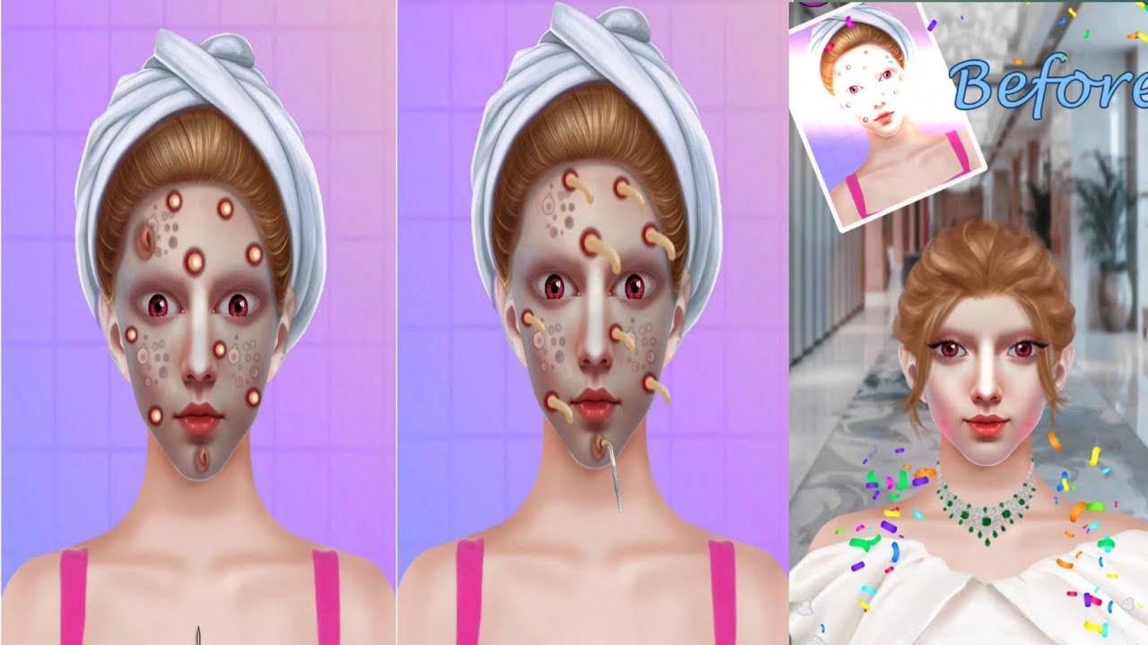 Makeover Salon Diy Makeup Asmr Game|| Cartoon Asmr Game - YouTube