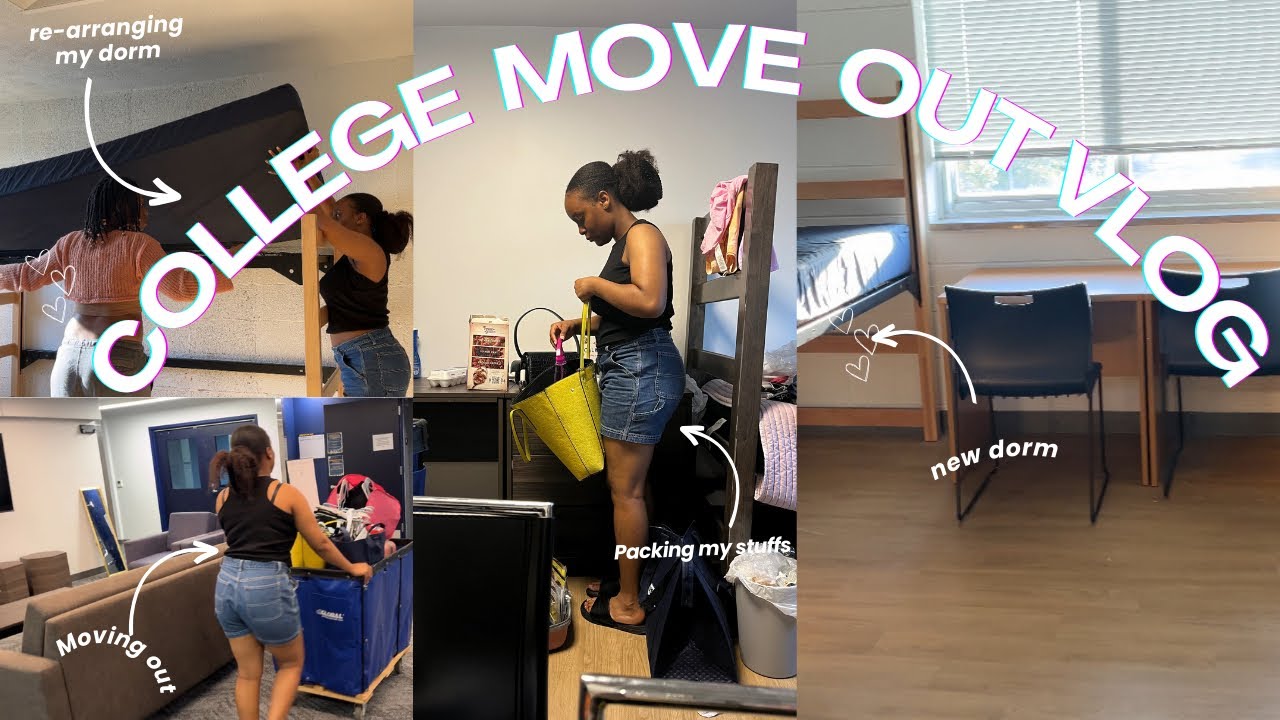 moving out of my college dorm - YouTube
