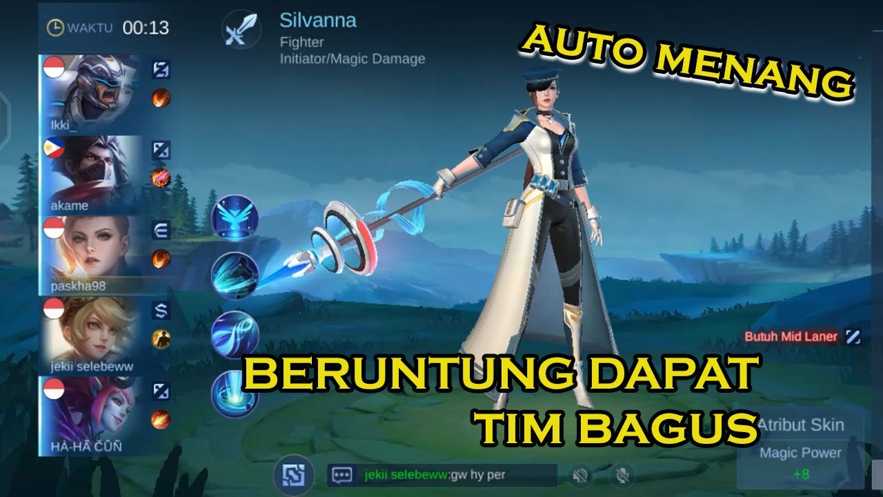 GAMEPLAY CLASSIC PAKAI HERO SILVANA | MOBILE LEGENDS - YouTube