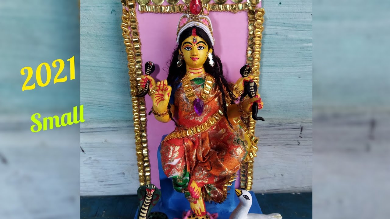small ma manasa idol making(2021).//মনসা ঠাকুর বানানো //part- 2/manasha ...