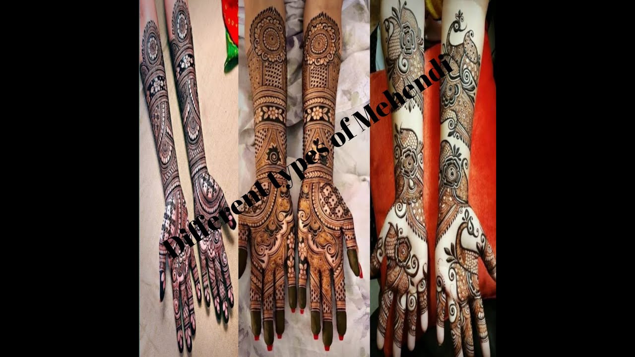 Different types of Mehendi with their name//Vlog Neetu Singh - YouTube