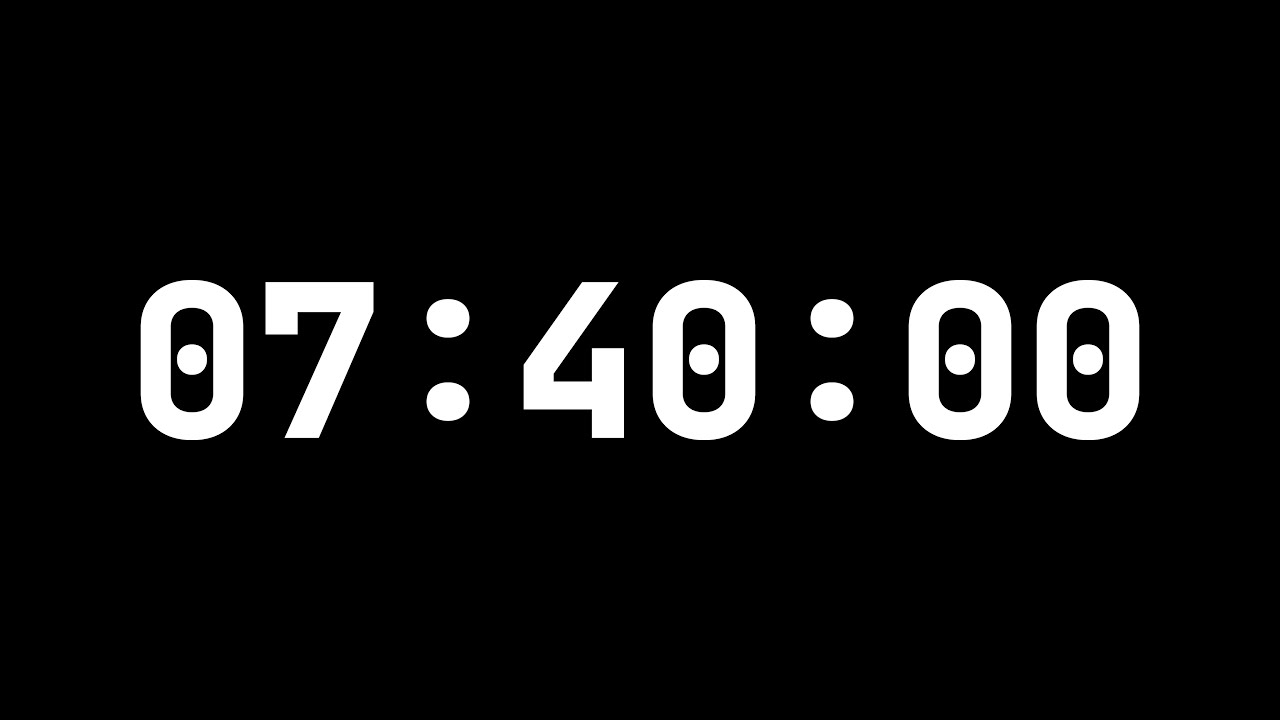 7 hour 40 minute Timer - 8K Ultra HD - YouTube