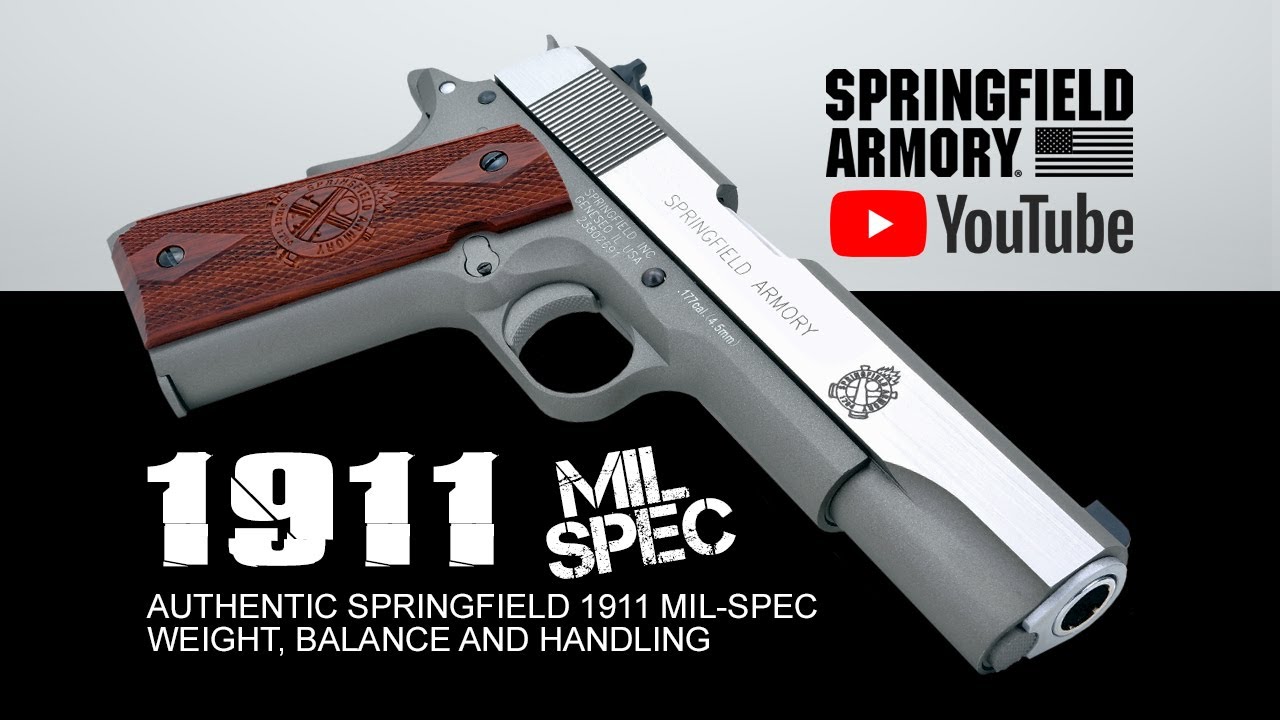 Springfield Armory 1911 Mil-Spec Stainless CO2 Blowback Air Pistol ...