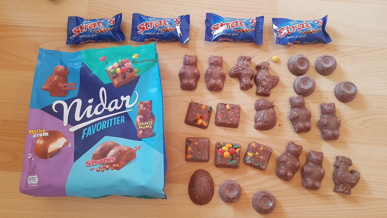 Nidar Favoritter Assorted Filled Chocolates, Stratos - YouTube