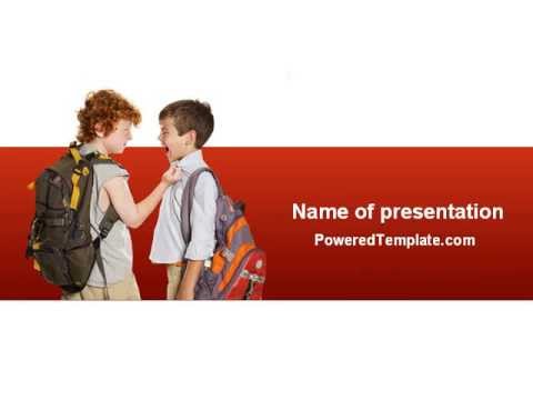 Bullying PowerPoint Template by PoweredTemplate.com