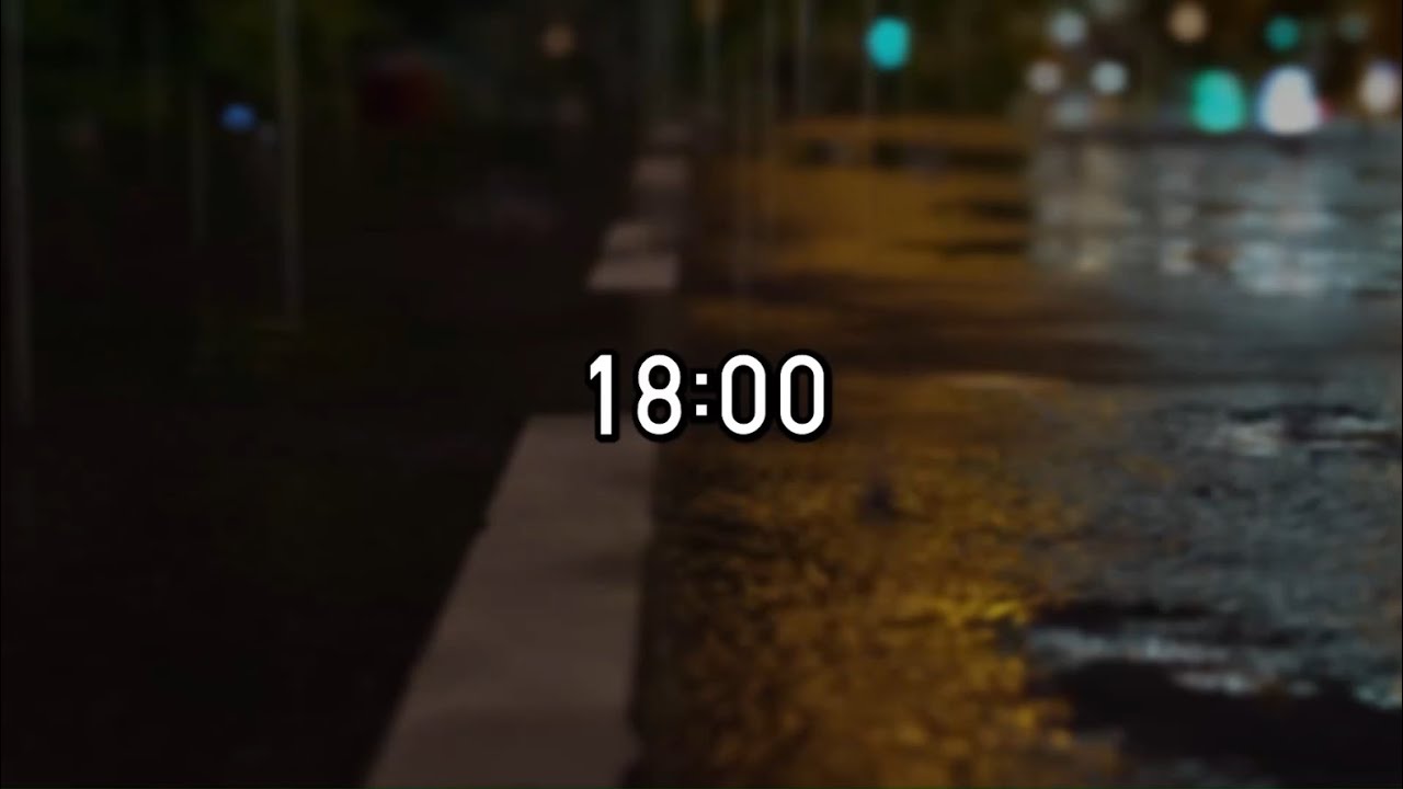 18 Minute Timer with Rain Sounds - Countdown Timer - YouTube