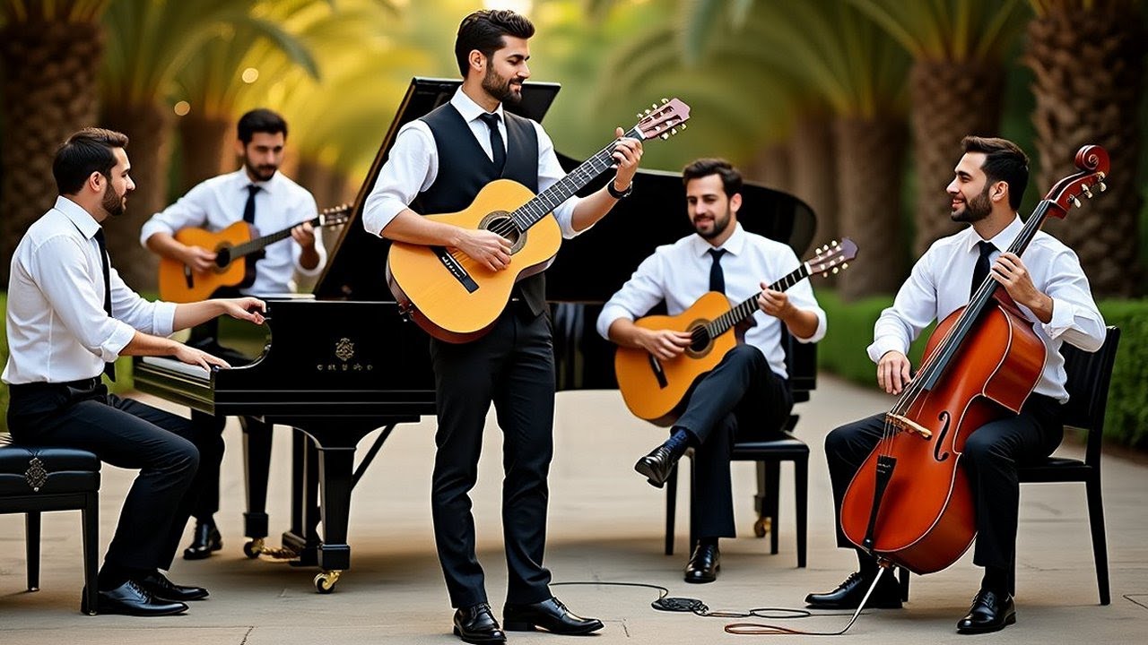 Romantic Spanish Guitar Piano Lounge cafe music for relaxing - YouTube