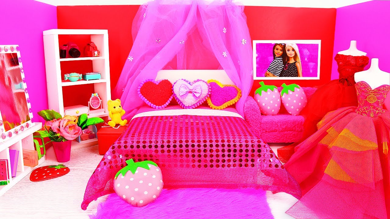 7 DIY Barbie Rooms + new doll! - YouTube