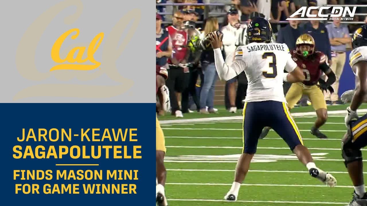 On The Run, Cal's Jaron-Keawe Sagapolutele Finds Mason Mini For Game ...
