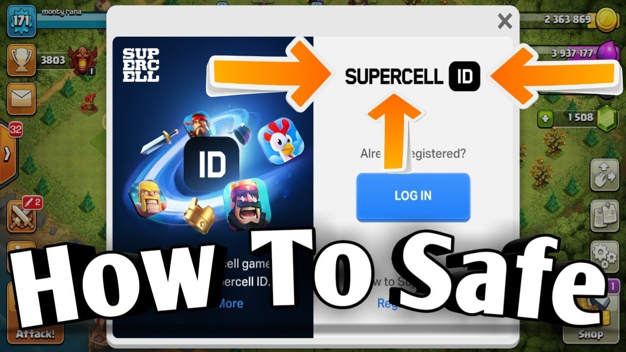 How to be safe your coc account using supercell ID - YouTube