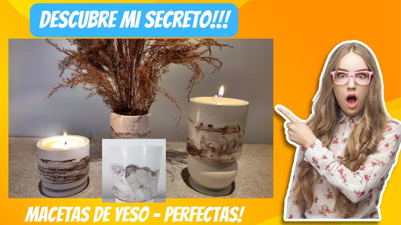 MACETAS DE YESO PERFECTAS HECHA EN CASA/ PARA VELAS ARTESANALES\parte 3 ...