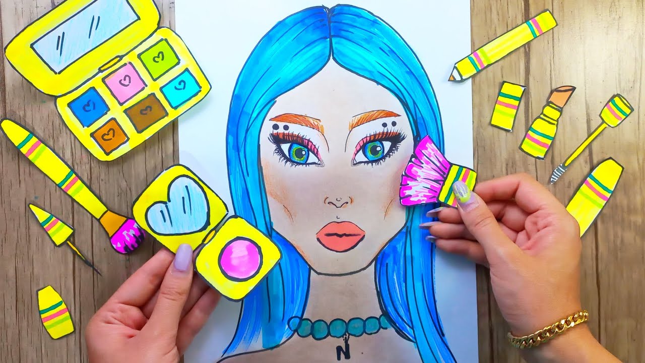 [ ️ASMR ️] MAKEUP TUTORIAL WITH PAPER COSMETICS 💄💕 ️[Paperdiy] - YouTube