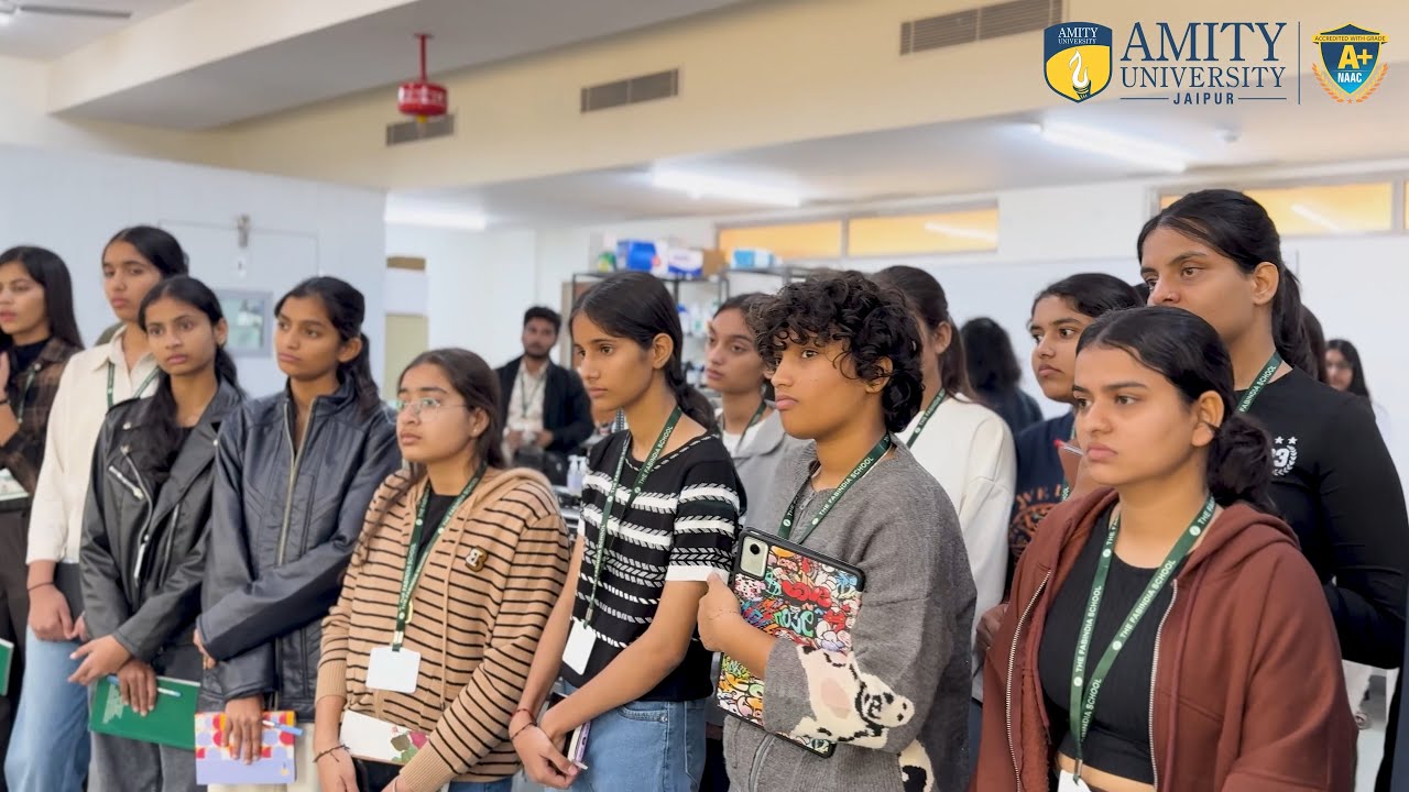 Students from the Fabindia school, Pali, visited Amity Jaipur - YouTube