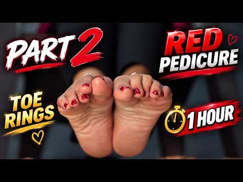 Pedicure Toe Rings ASMR Sole POV Foot Flexing, Relaxing Feet #toes #toerings #foot #pedicure #pov