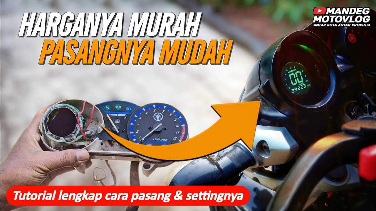 PASANG SPEEDOMETER DIGITAL VIXION OLD - YouTube