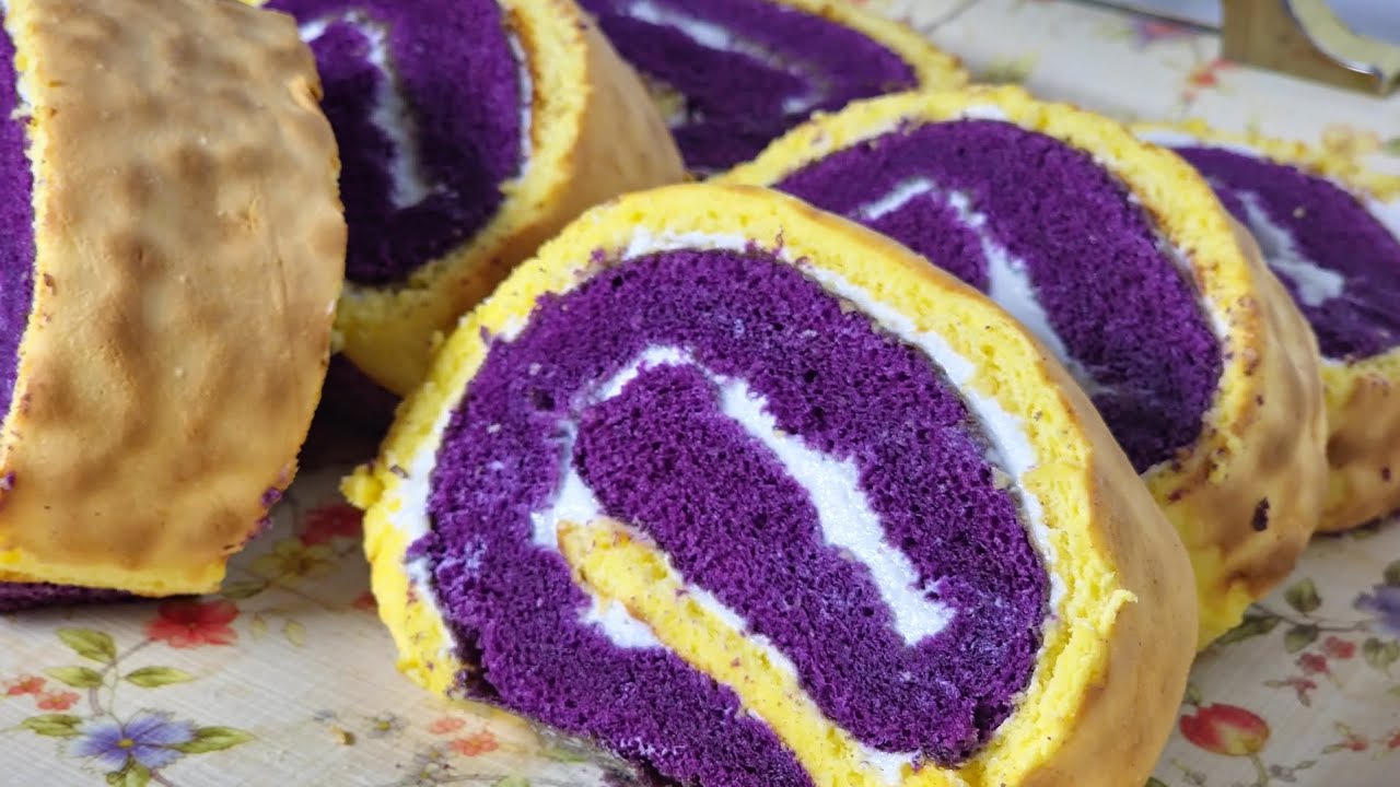 UBE TIGER ROLL CAKE RECIPE - YouTube