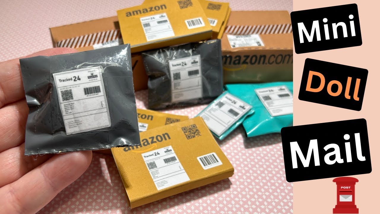 DIY Miniature AMAZON BOXES, PACKAGES & MAILING BAGS 4 Barbie/Sindy ...