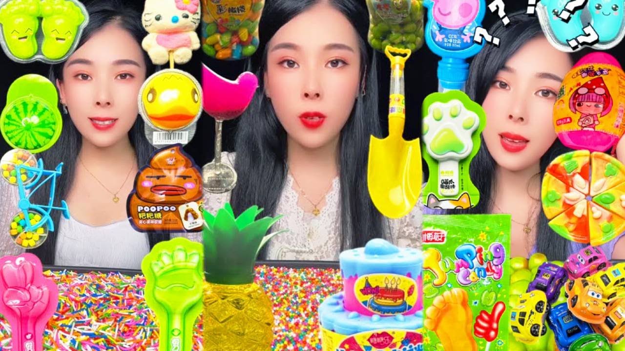 We're gonna eat these candies today. #funny #candyeating #mukbang # ...