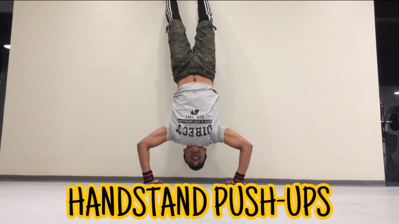 handstand push-ups (wall support) | yasir saeedi - YouTube