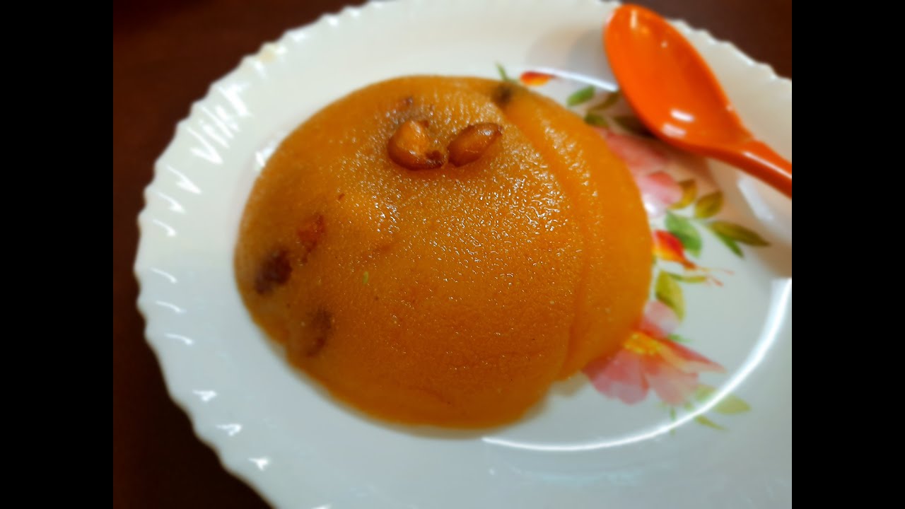 ORANGE RAVA KESARI | ஆரஞ்சு ரவா கேசரி| FRUIT KESARI| ORANGE SHEERA ...