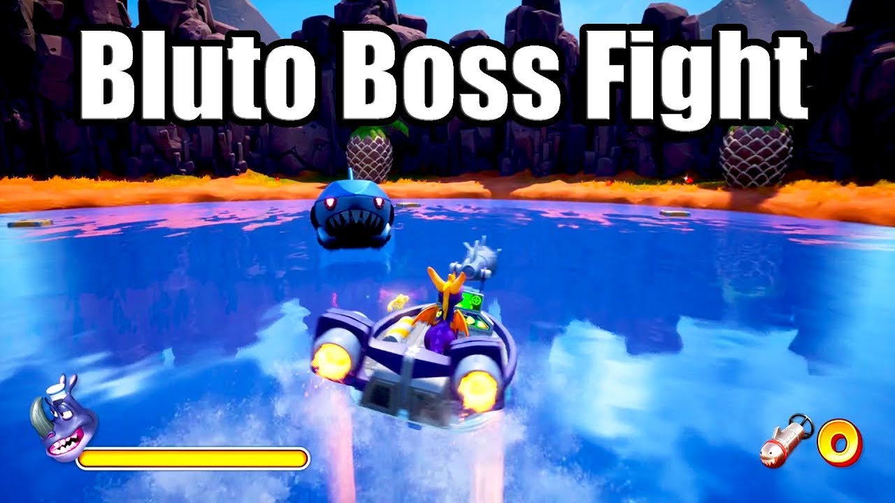 SPYRO REIGNITED TRILOGY [PS4 PRO] Gameplay - Bluto Boss Fight (SPYRO ...