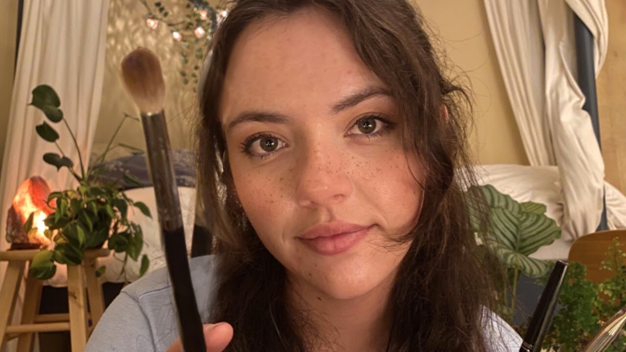 Cozy Makeup Roleplay ASMR | Freckles and Eyes! - YouTube