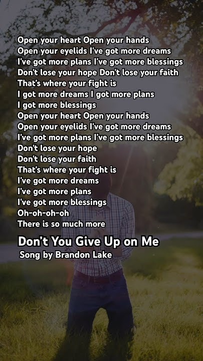 ️‍🔥3-Don’t You Give Up on Me, Brandon Lake #popularccmsinger #modernhymn #영어찬양 #angelarmy. # ...