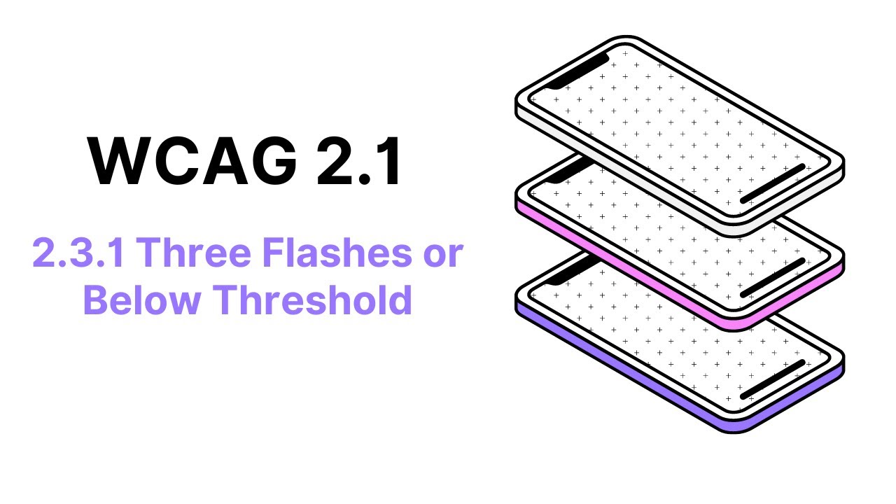 WCAG 2.1 Guideline 2.3.1 Three Flashes or Below Threshold - YouTube