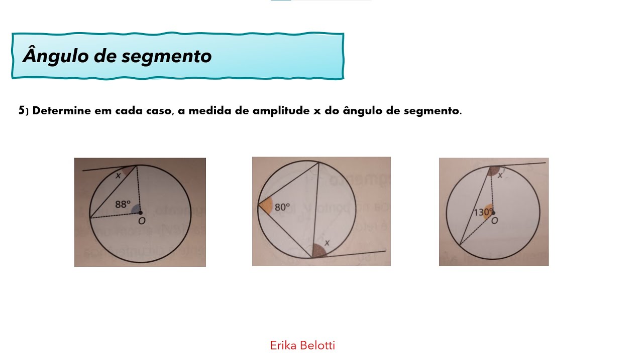 Circunferência rápido e fácil _ ângulo de segmento - YouTube