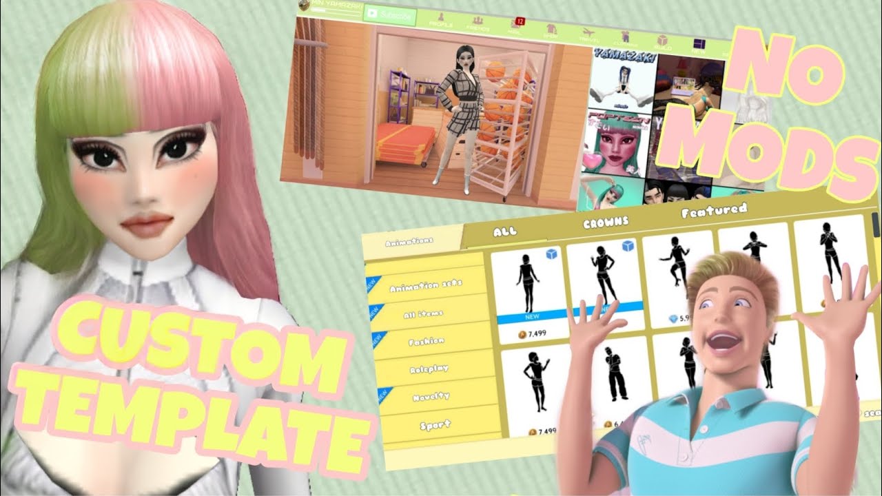 How to edit a custom colour template NO MODS!!|Avakin life - YouTube