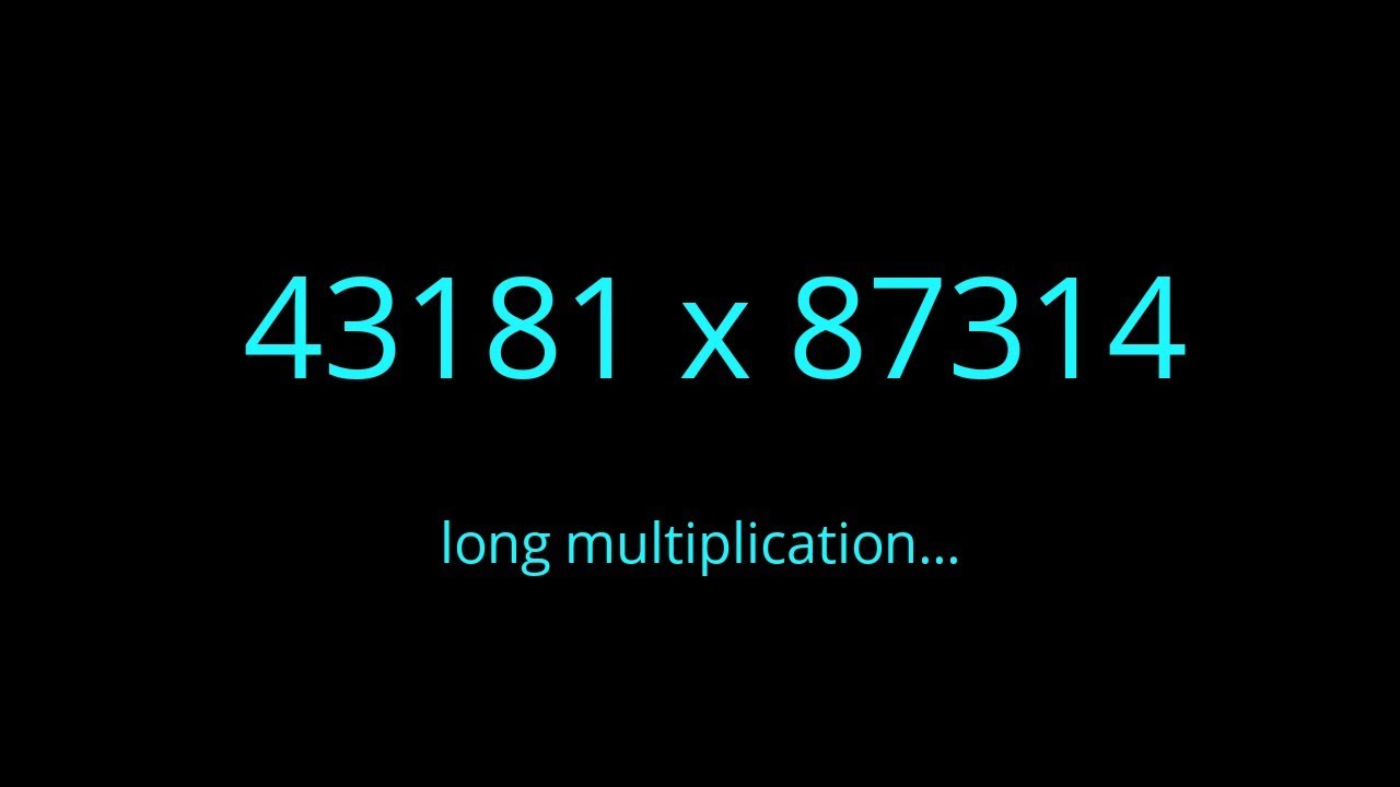 Long Multiplication and Three Digit Multipliers | Human Calculator ...