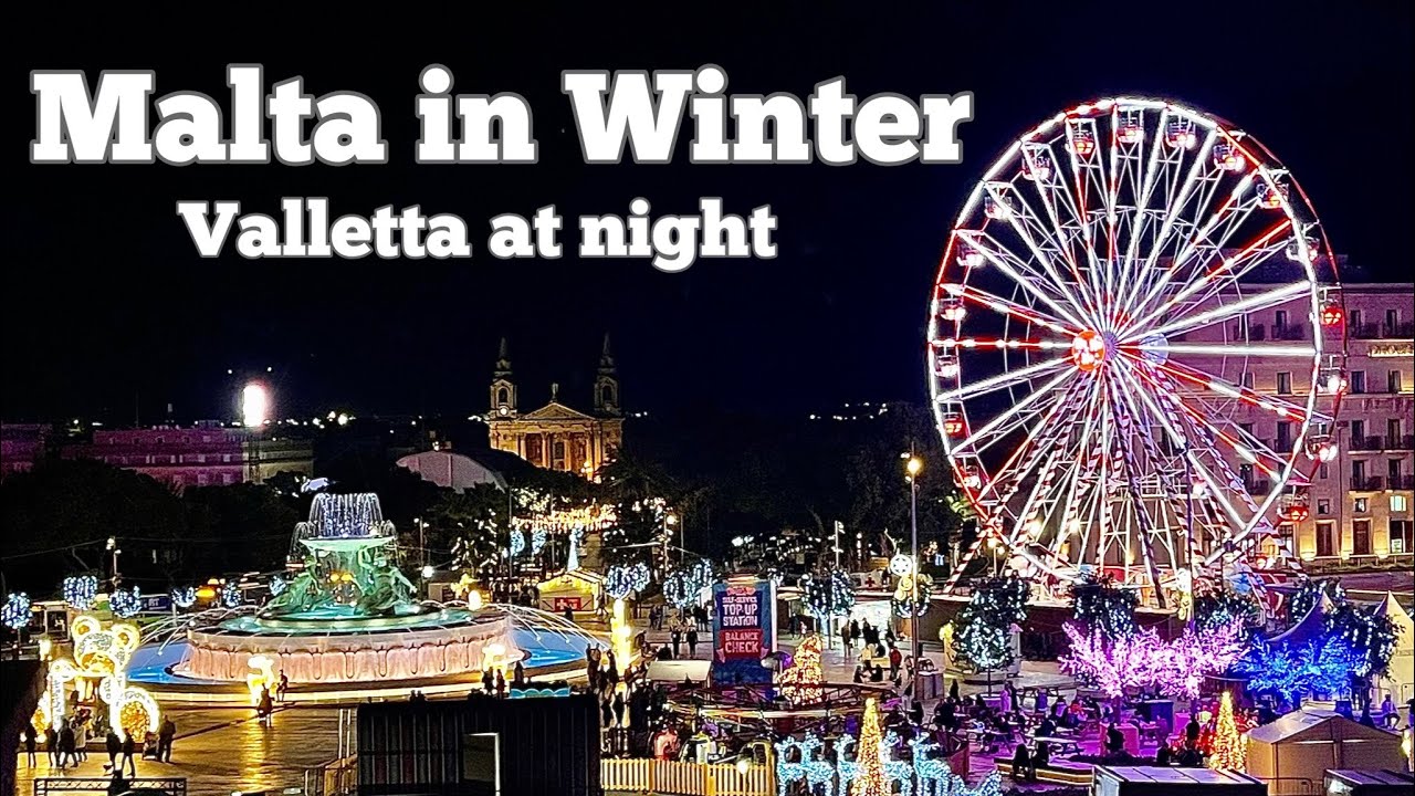 Malta in Winter - evening tour around Valletta - YouTube