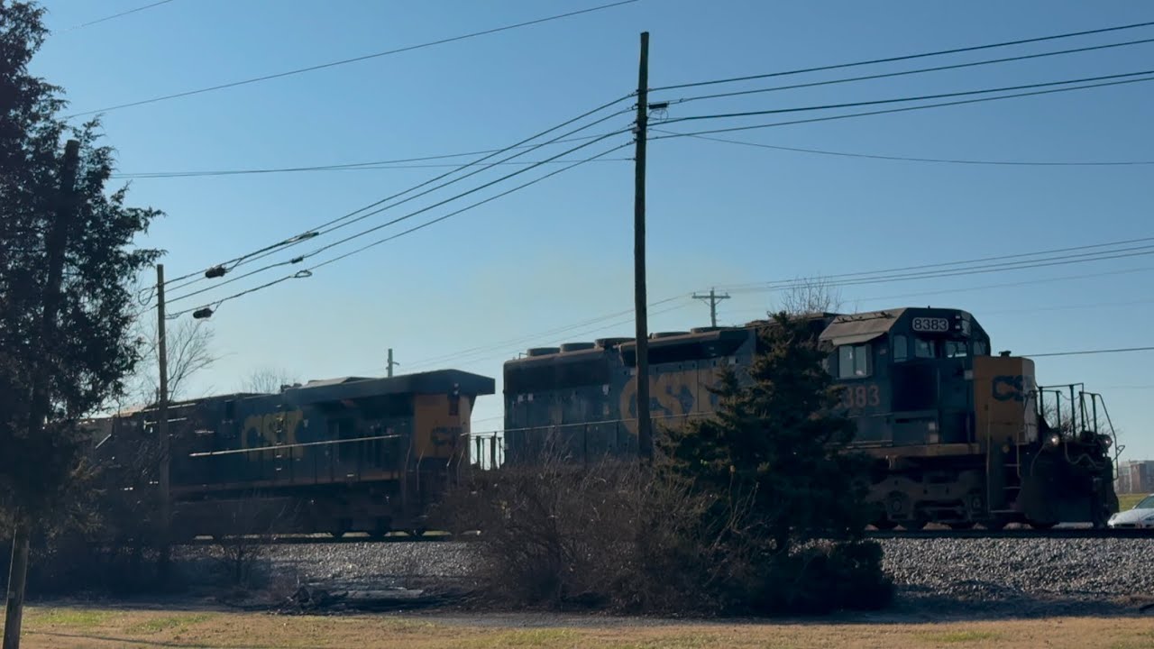 CSX SD40-2 8383 w/ Cool Crew Leads Local L446-02 on 1/2/25 - YouTube