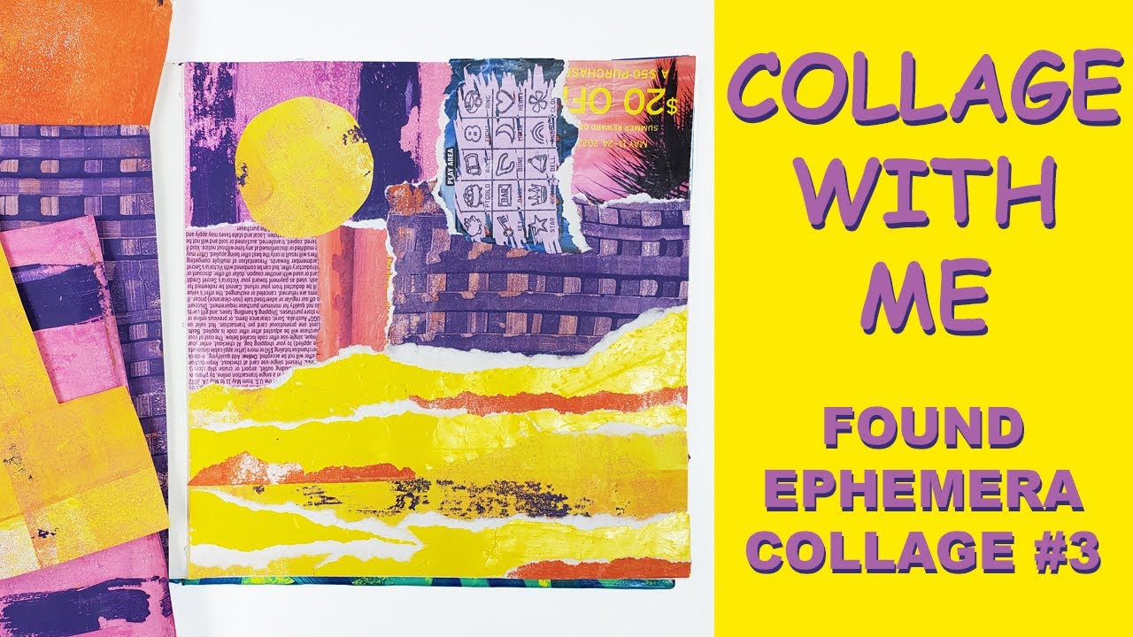 Collage with Me | Ep 19: Abstract landscape collage using three found ...