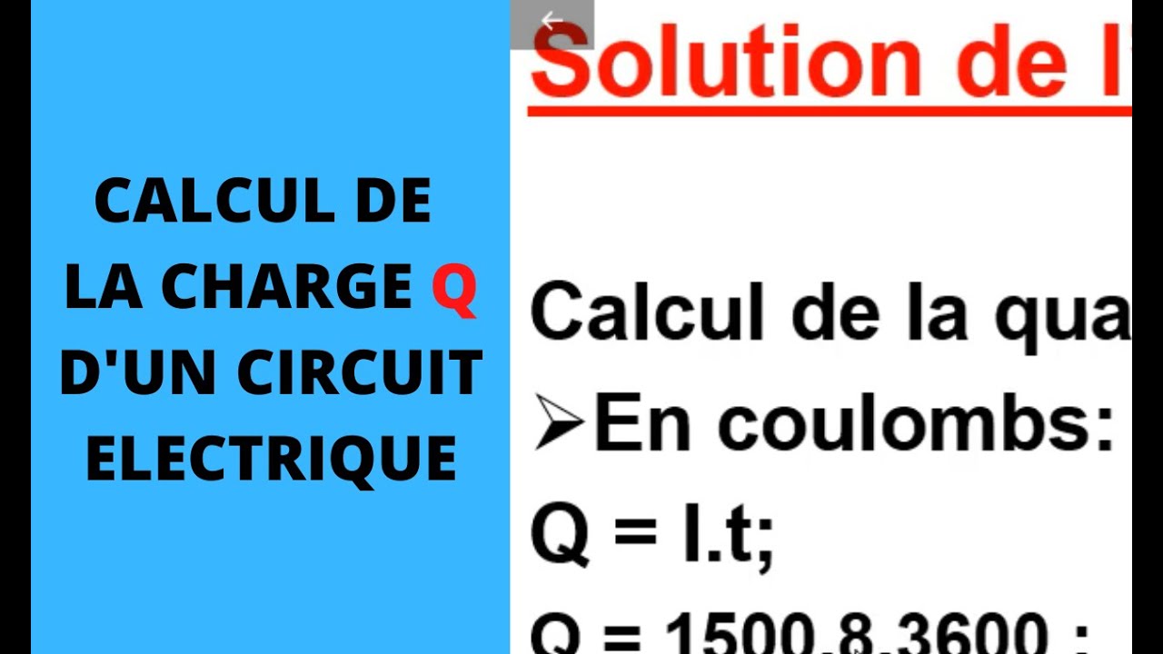 Calcul de la charge:partie10 - YouTube