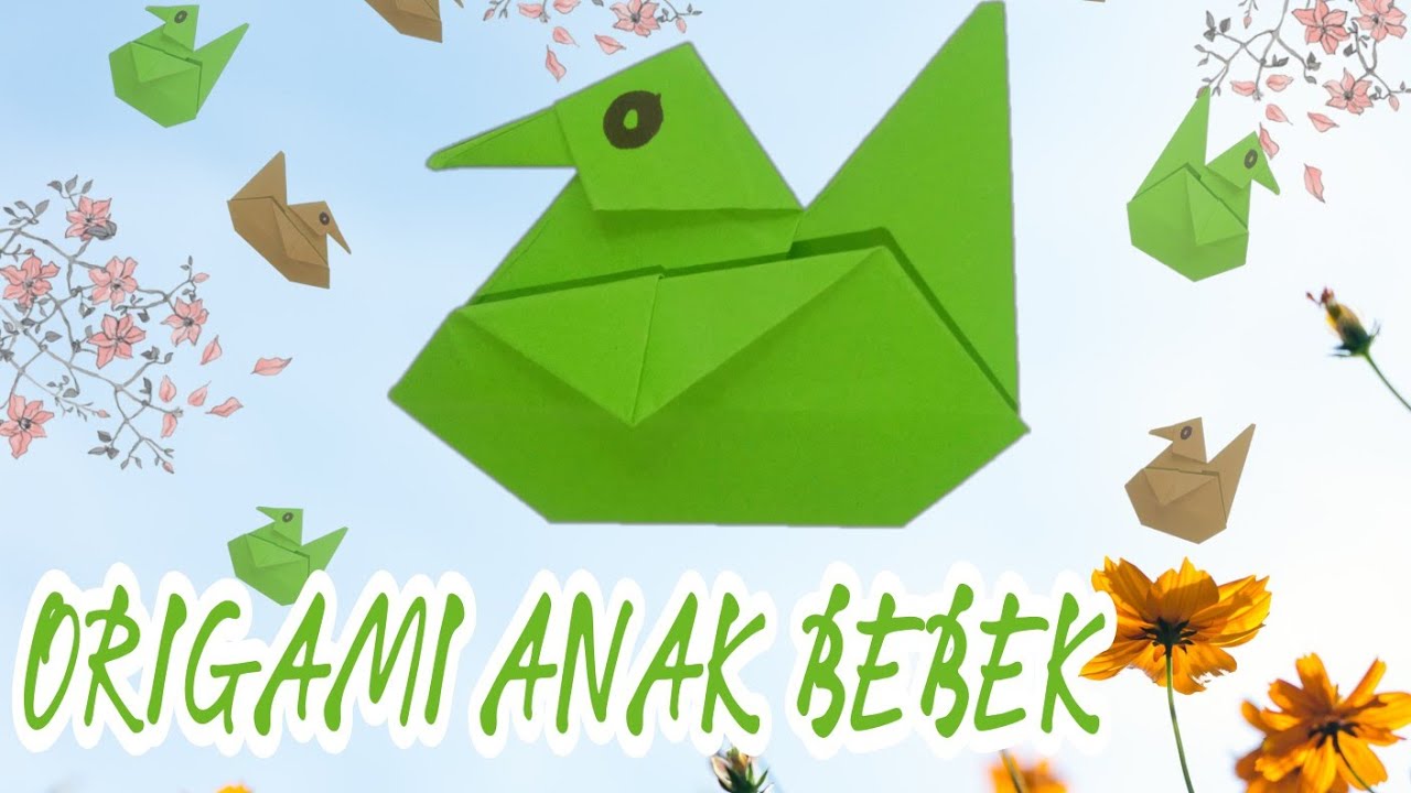 ORIGAMI BEBEK / melipat kertas bentuk bebek / tutorial origami ...